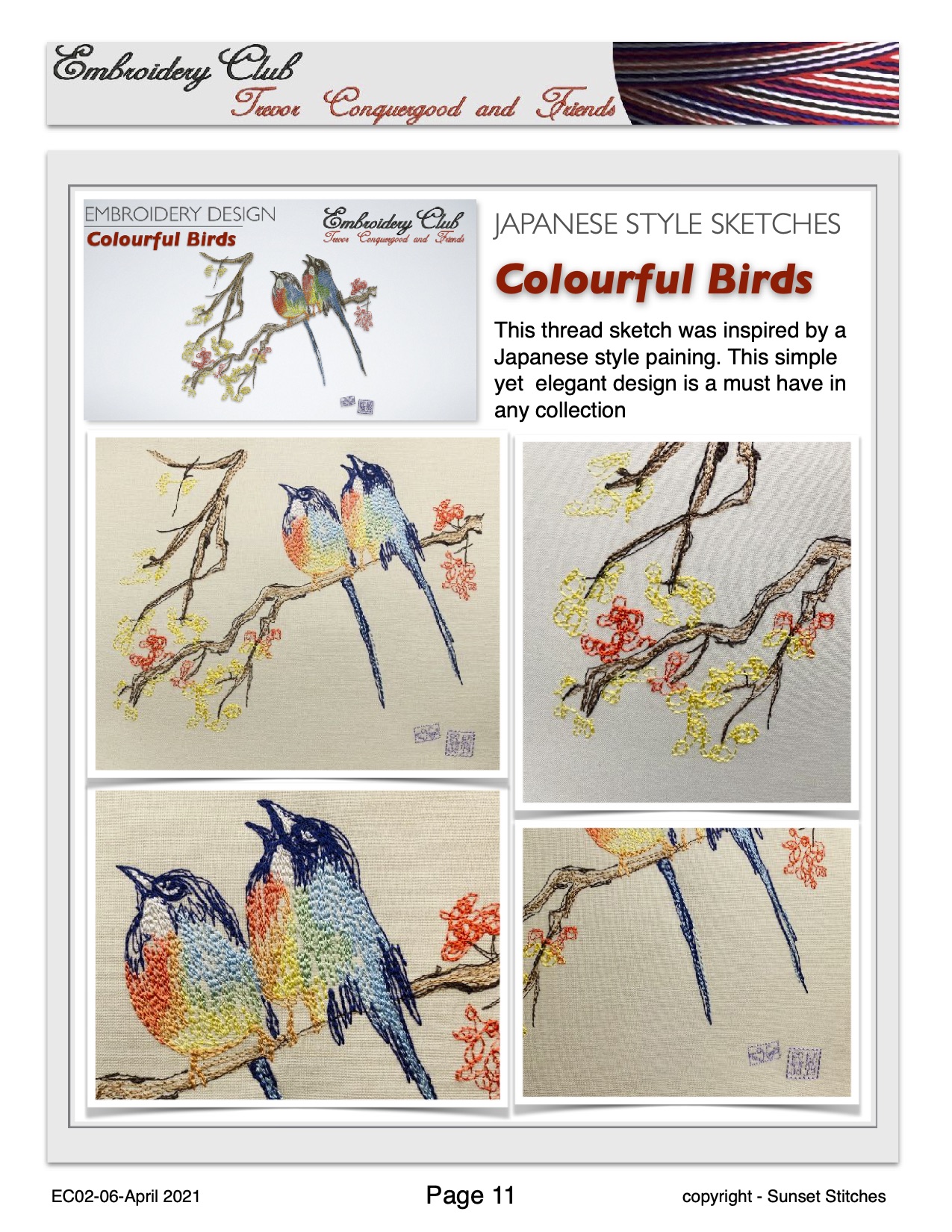 10 – Sunset Stitches